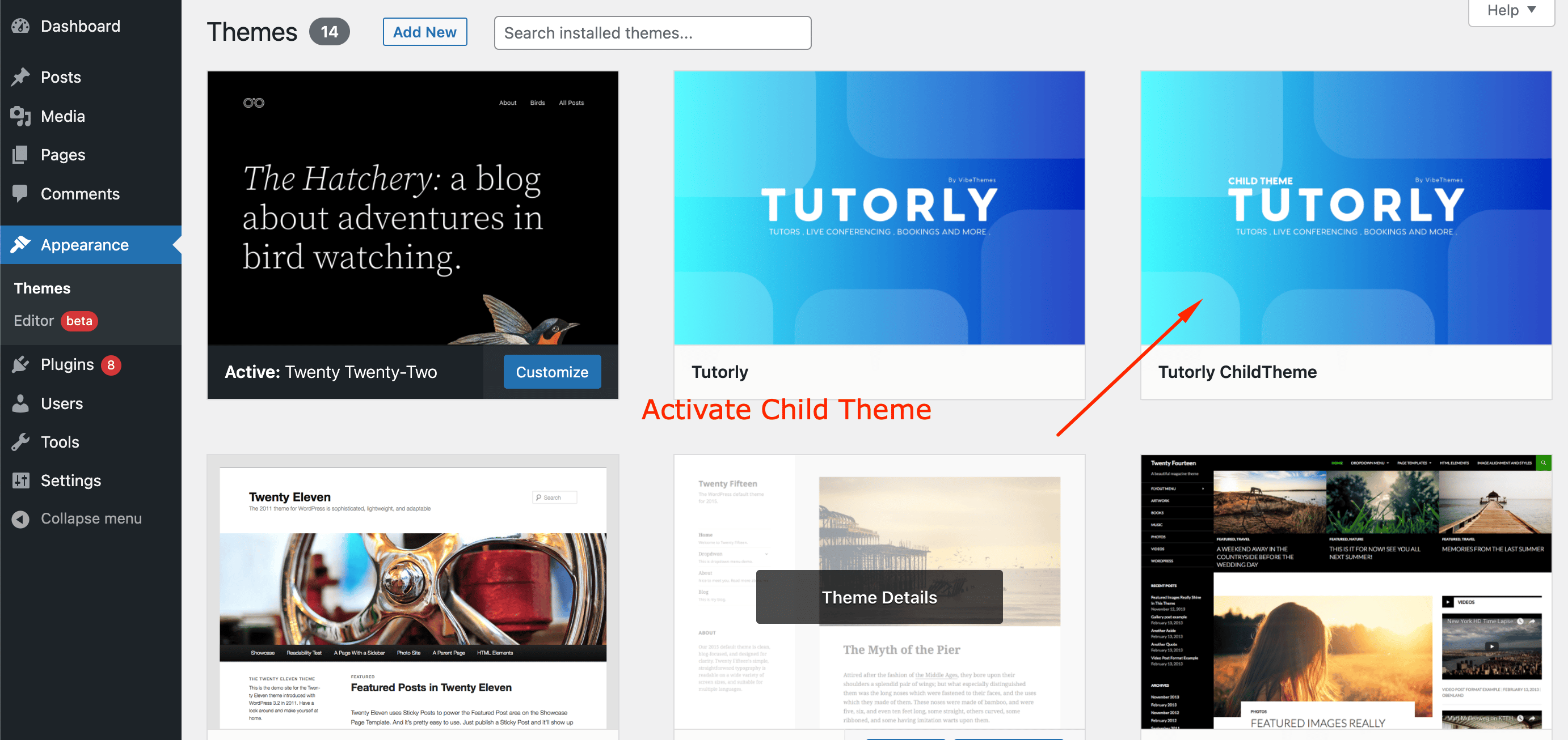 Installing Tutorly - Appointments Marketplace WordPress
